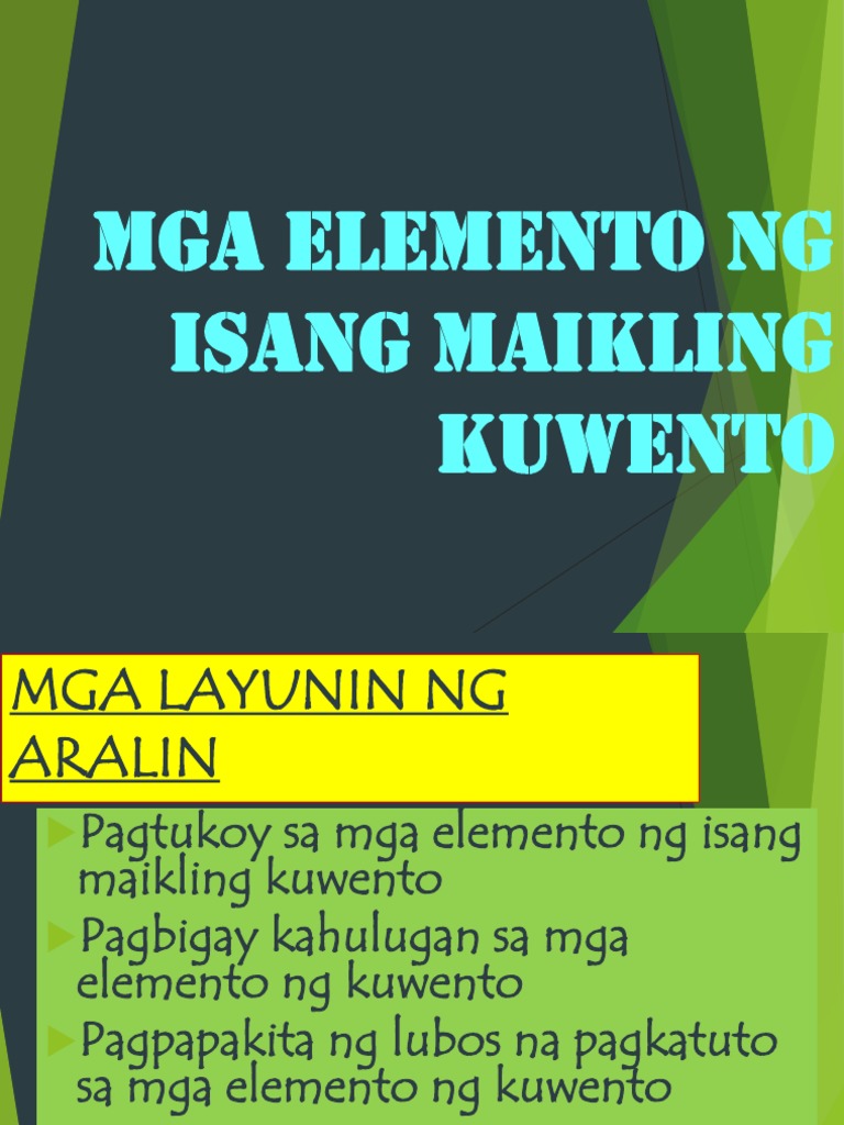 Elemento NG Maikling Kuwento Autosaved | PDF