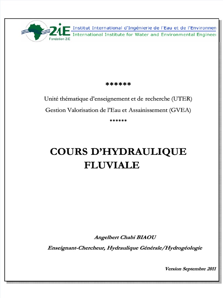 Cours d'Hydraulique Fluviale GVEA | PDF | Lit majeur | Ruisseau