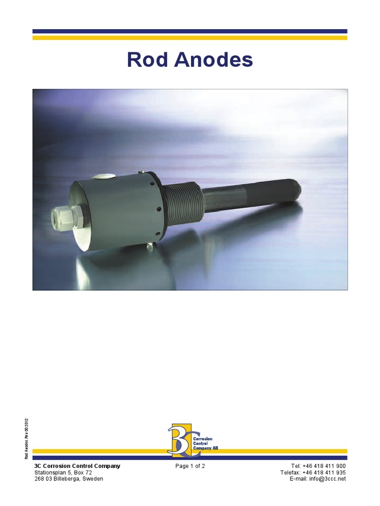 Rod Anodes 00 | PDF | Anode | Corrosion