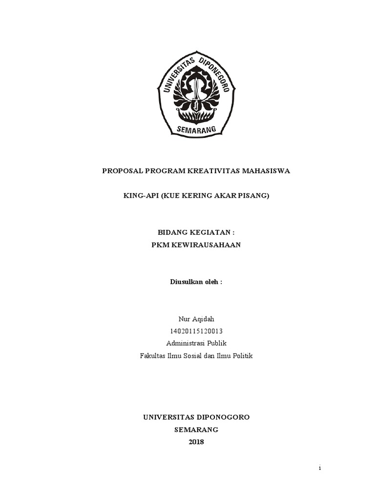 Proposal PKM Iid | PDF | Kesehatan Holistik