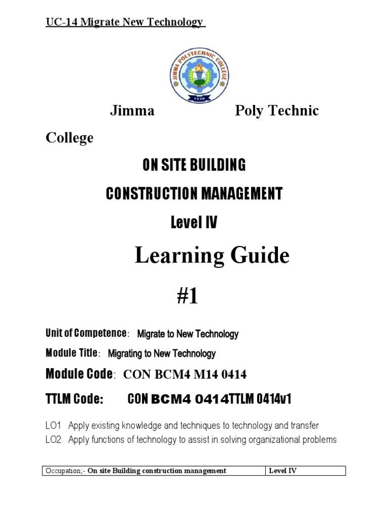 On Site Building Construction MGT Level IV | PDF