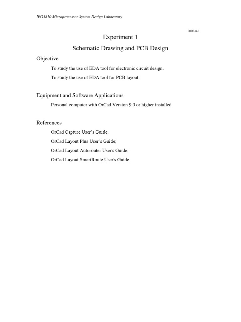 PCB Design and Schematic Drawing Guide | PDF | Electronic Design ...