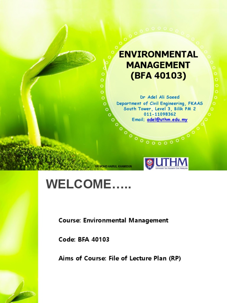 Environmental Management Course Overview | PDF | Sustainability ...