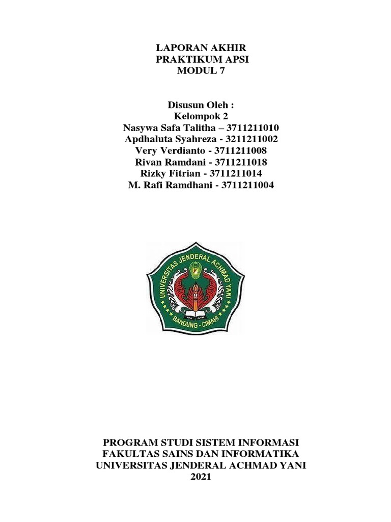 Laporan Praktikum APSI | PDF | Komputer