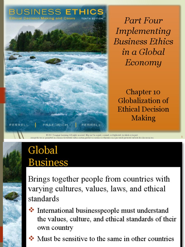 CH 10. Globalization of Ethical Decision Making. Ed.10 | PDF | Dumping ...