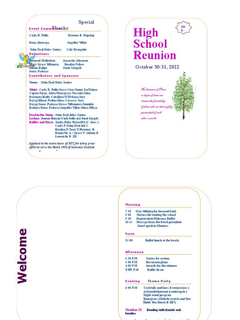 Reunion Program | PDF