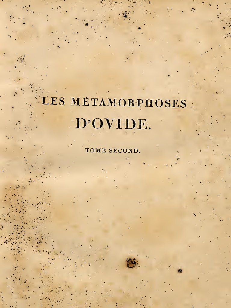 Metamorphoses Ovide t.2 | PDF