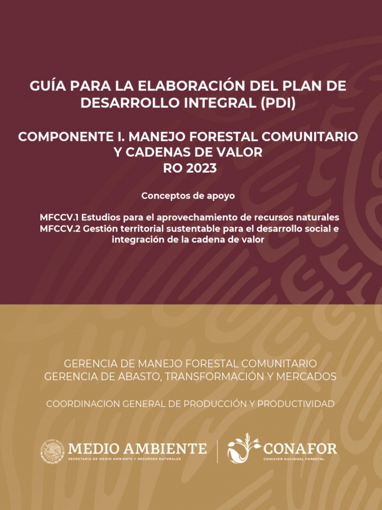 Guía para el PDI 2023 de CONAFOR | PDF | Los bosques | Gestión de bosques