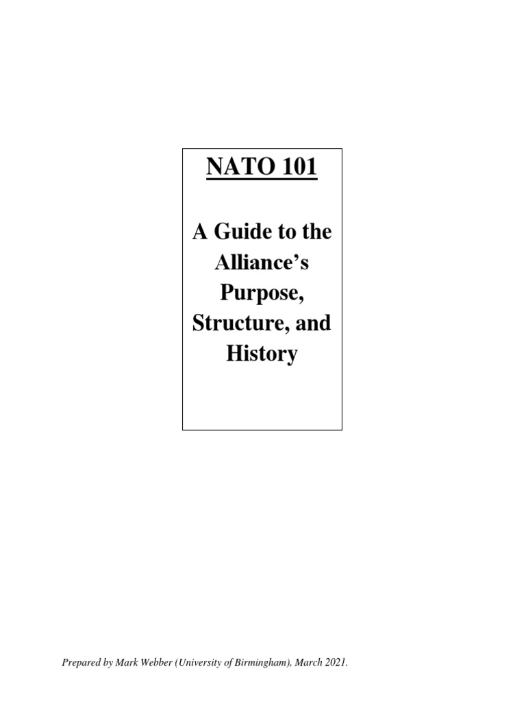 NATO: Purpose, Structure, and History | PDF | Nato | Ukraine