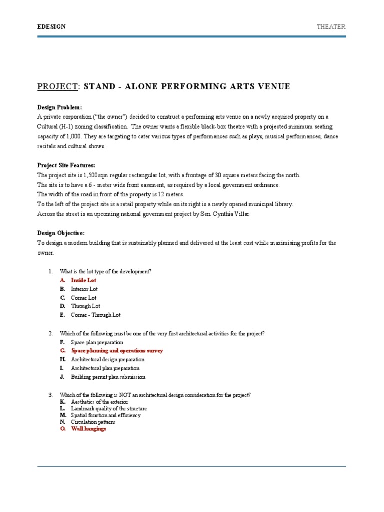 EDESIGN Theater | PDF | Architectural Elements | Building Technology