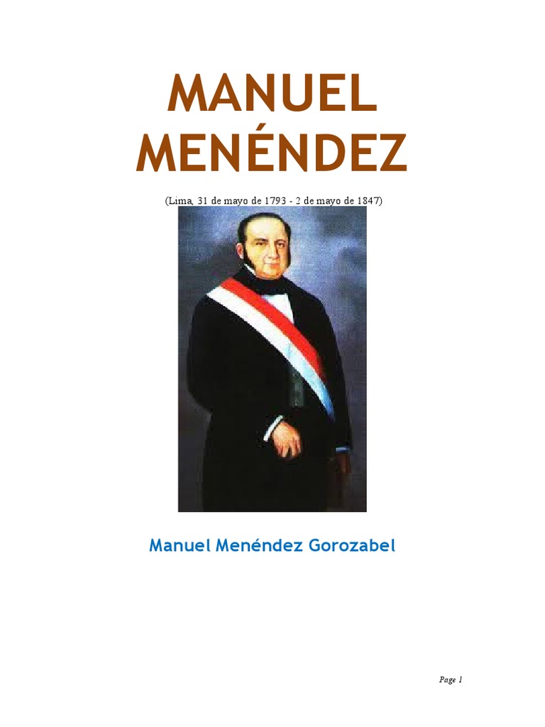 Manuel Menéndez: Político y Empresario Peruano | PDF | América del Sur ...