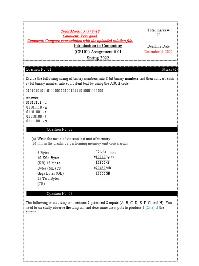 MRK - Fall 2022 - CS101 - 1 - BC220401191 | PDF