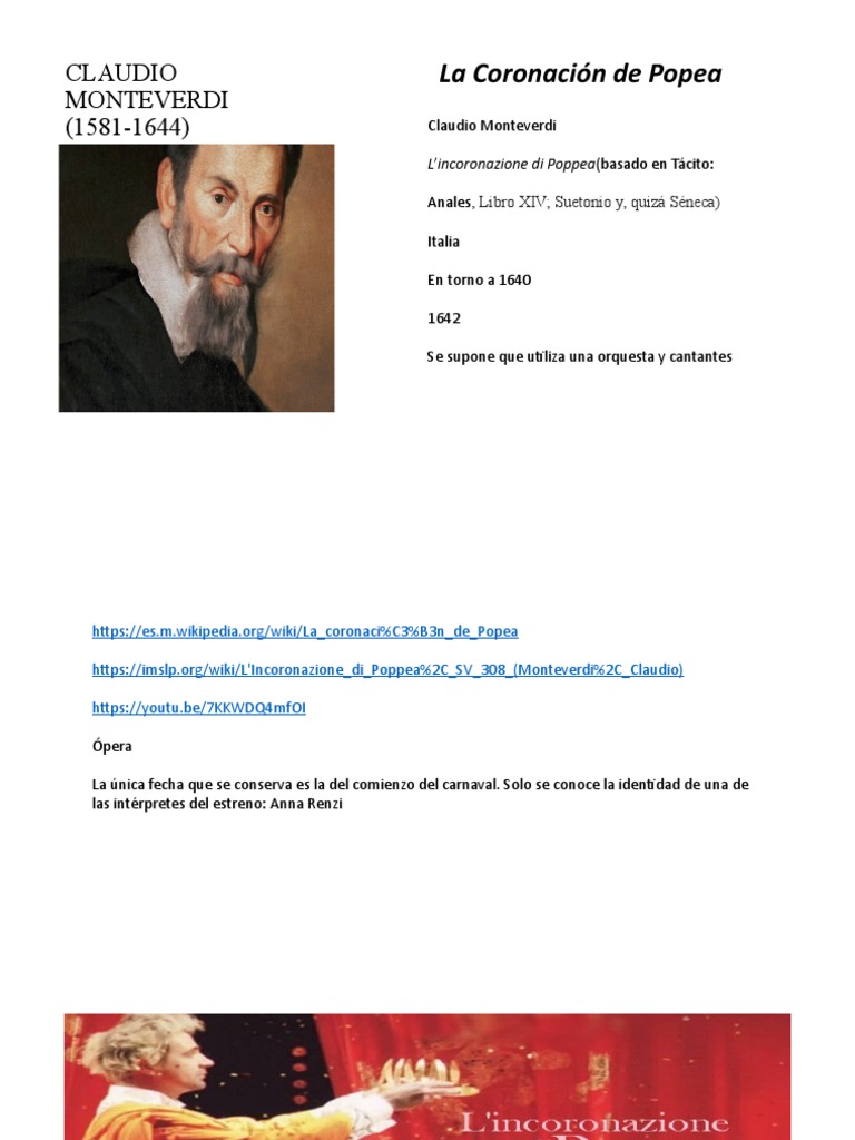 Coronación de Popea | PDF