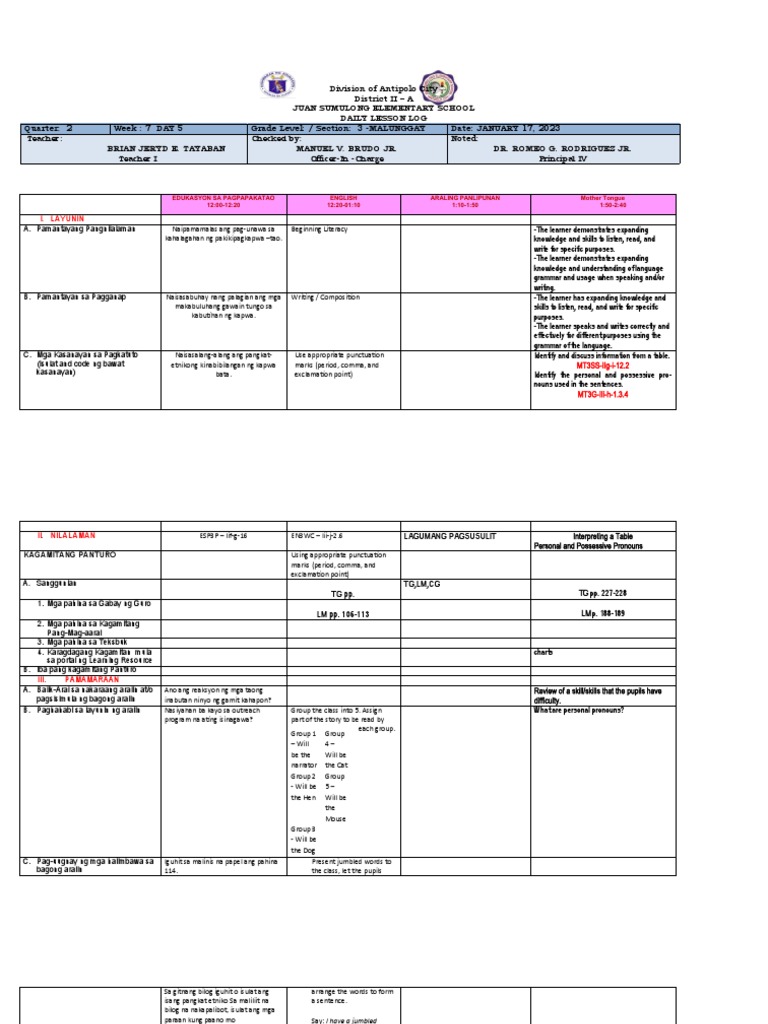 I. Layunin | PDF | Linguistics | Human Communication