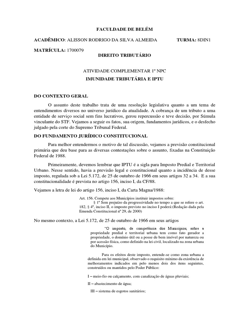 Atividade Complementar FINANDEIRO - 8DIN1 - ALISSON ALMEIDA - Compressed | PDF | Lei ...