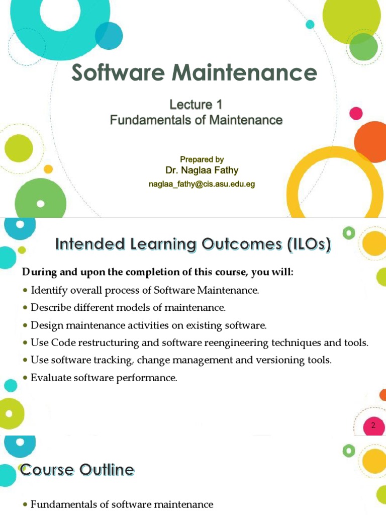 Lec 1 - Fundamentals of Maintenance | PDF | Computer Program | Programming