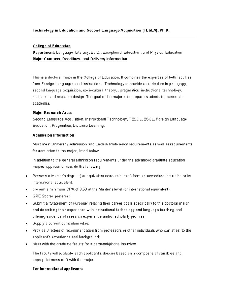 Technology in Education and Second Language Acquisition | PDF | Course ...