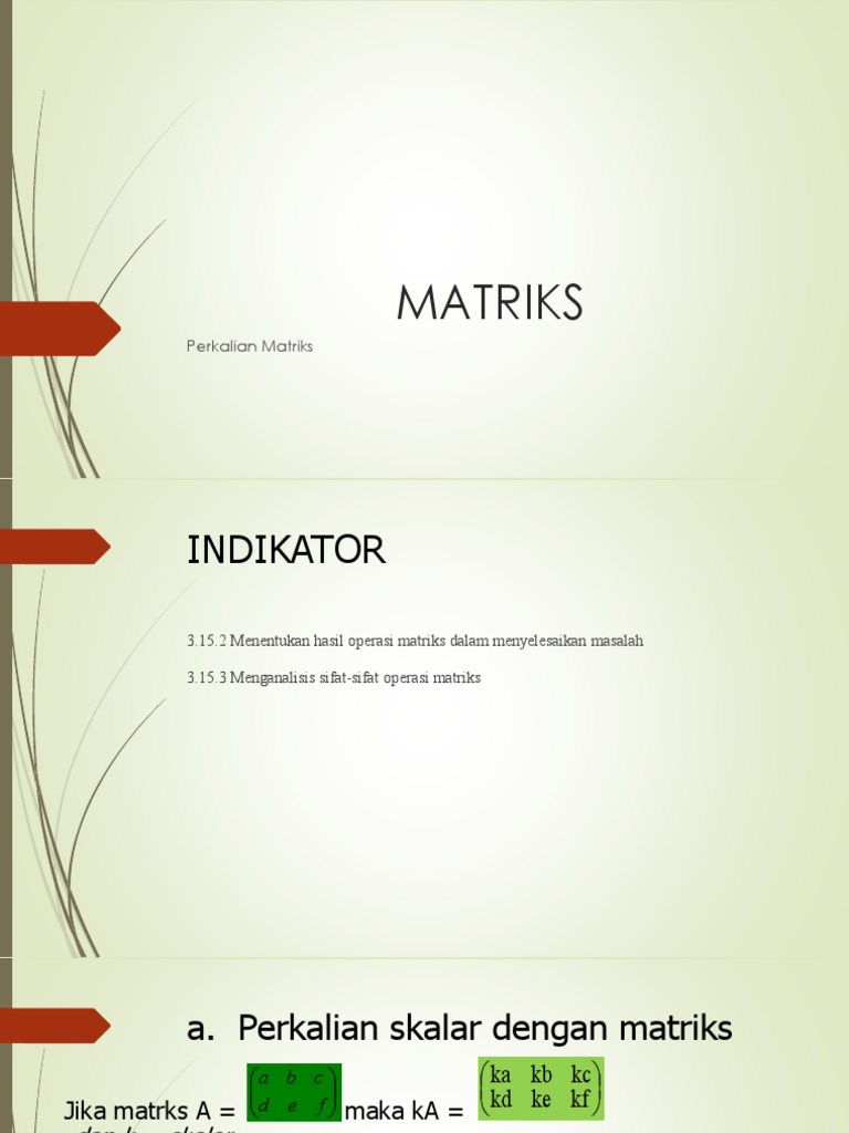 Perkalian Matriks | PDF