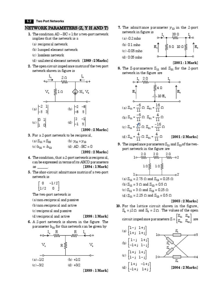 Two Port | PDF | Applied Mathematics | Electronic Engineering