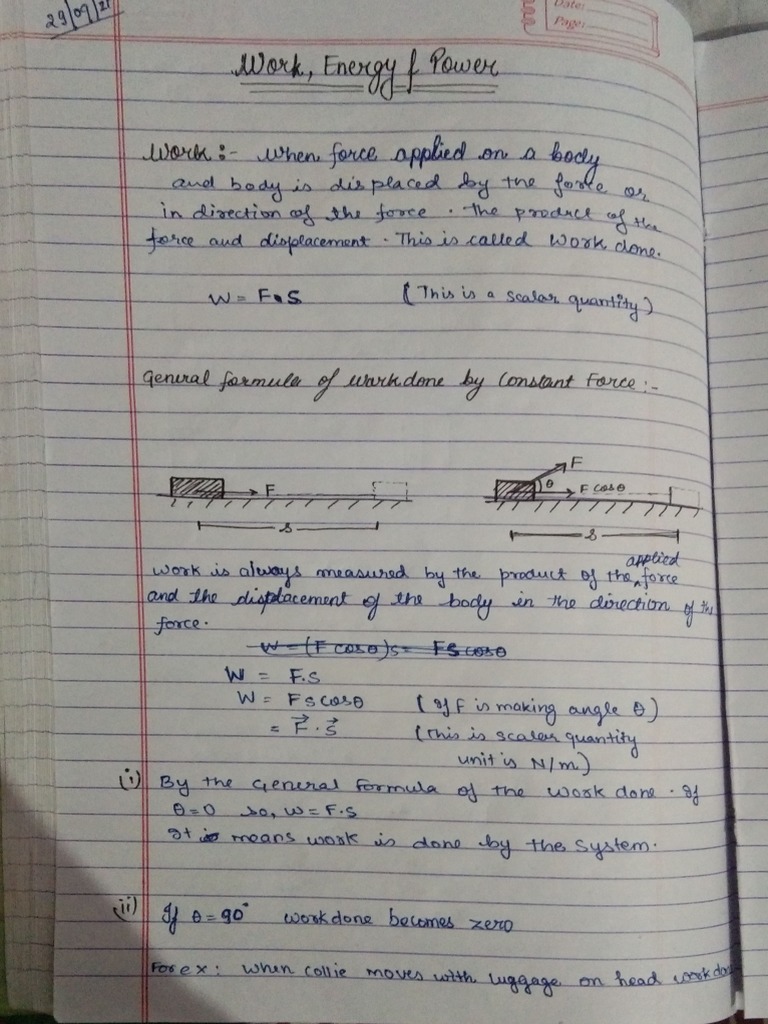 Work, Energy and Power | PDF