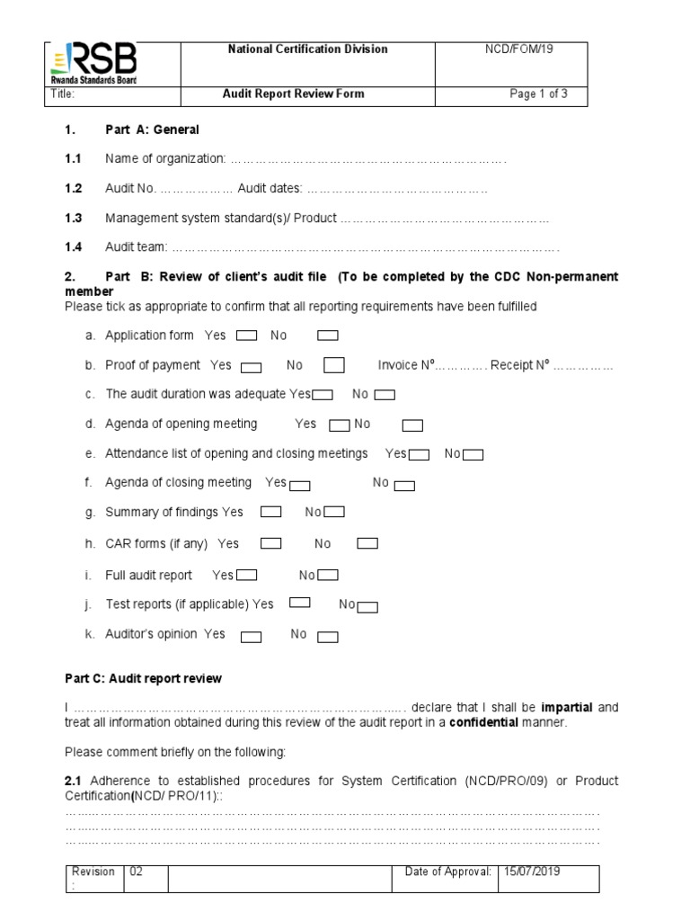 Audit Review for Certification Experts | PDF | Auditor's Report | Audit