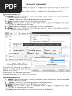 Tipos de interlineado en Word | PDF