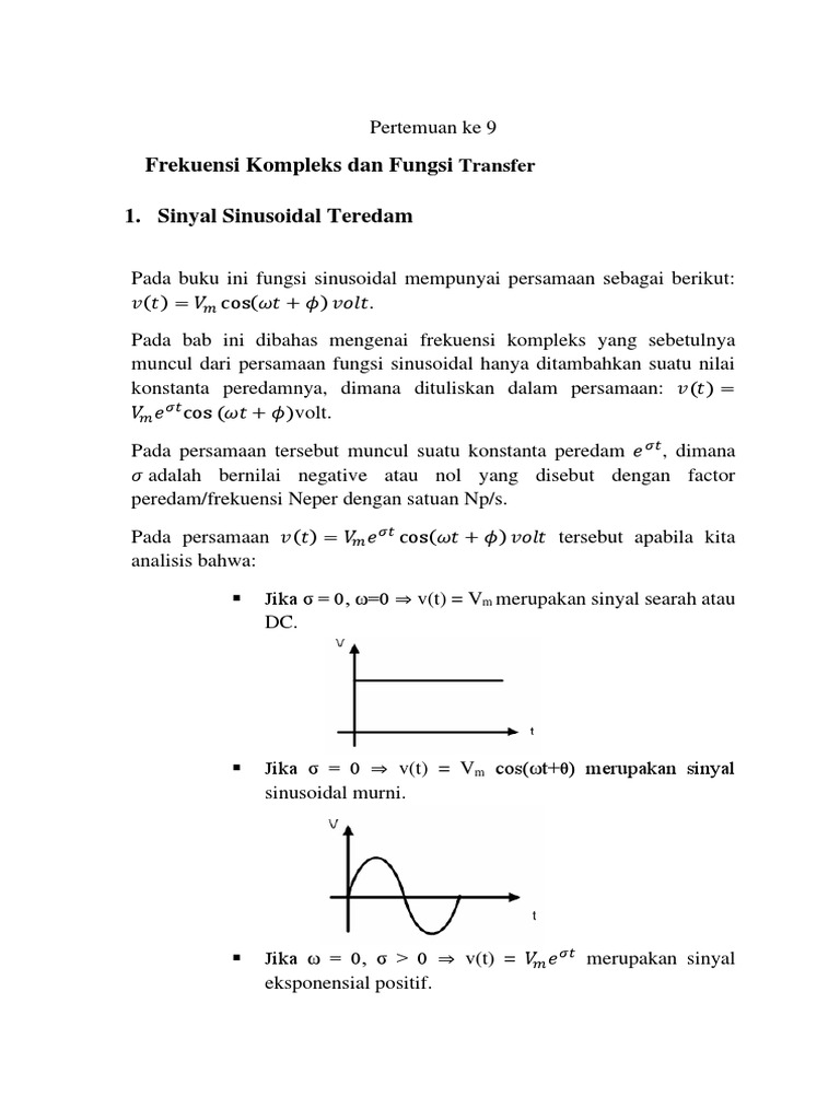 Pertemuan Ke 9 Fungsi Transfer | PDF