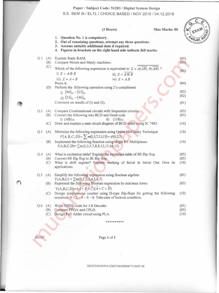 Se-Extc Sem3 Dsd-Cbcgs Dec18 | PDF