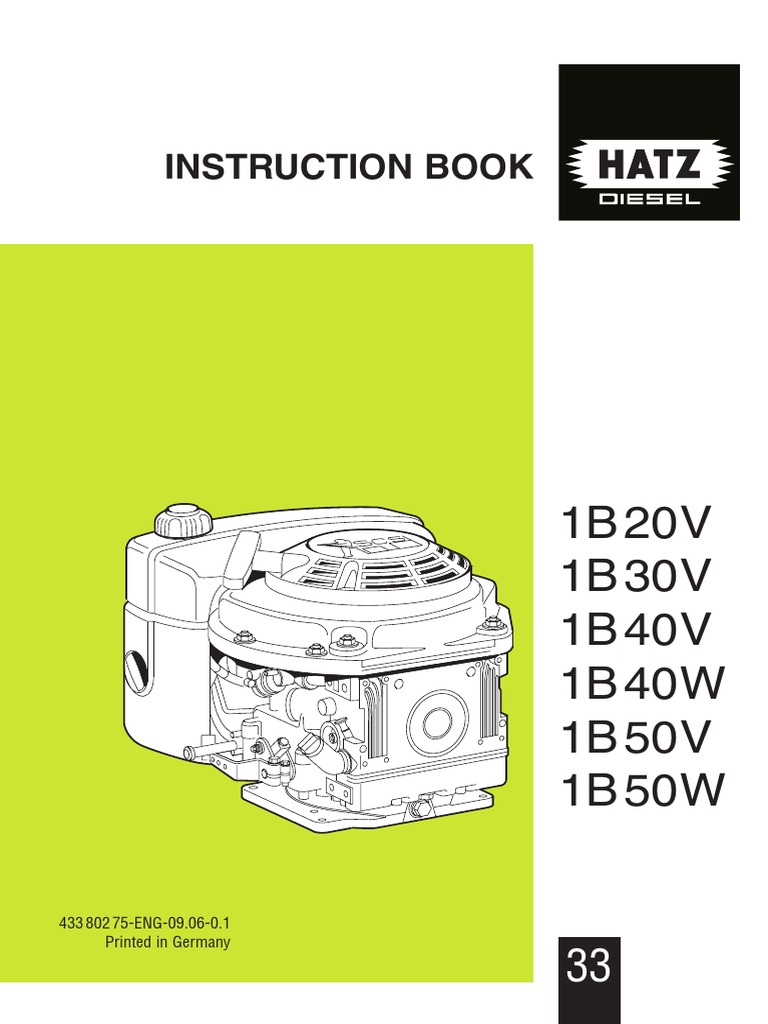 HATZ-IM - Unidad Diesel | PDF | Internal Combustion Engine | Motor Oil