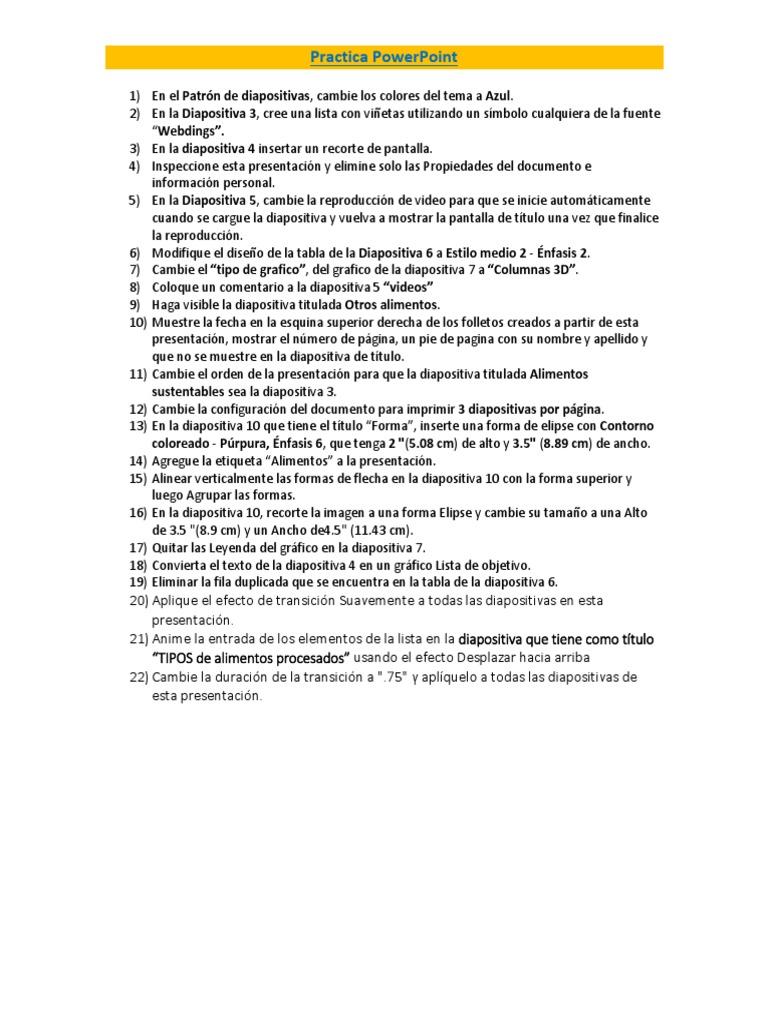 Actividad PowerPoint | PDF