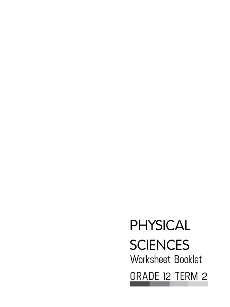 GR 12 Term 2 2018 Ps Worksheet Booklet | PDF