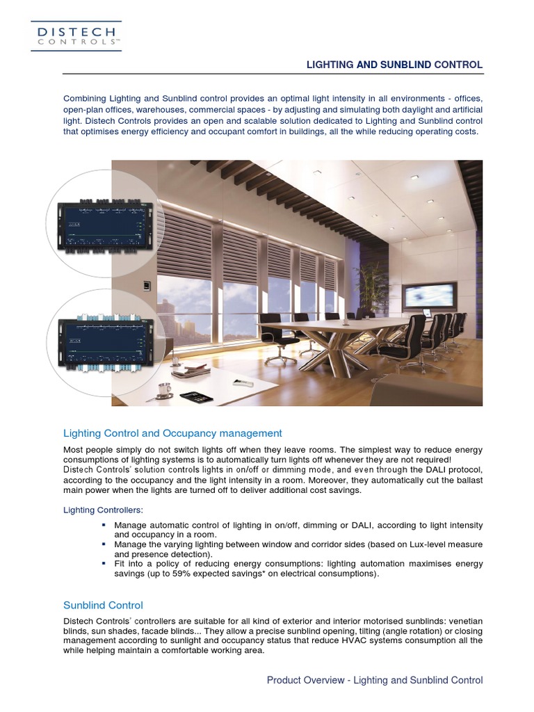 0-Lighting - Sunblind Control | PDF | Lighting | Electricity