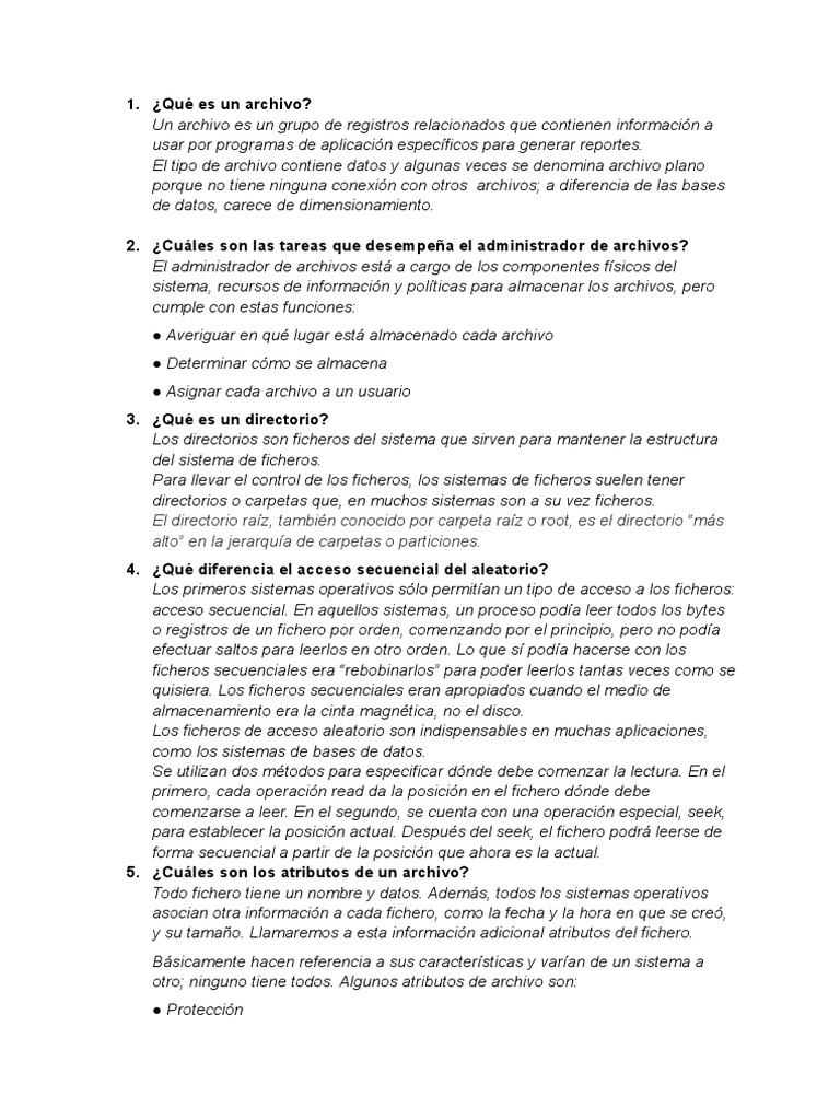 ¿Qué Es Un Archivo | PDF | Archivo de computadora | Sistema de archivos ¿Qué Es Un Archivo | PDF | Archivo de computadora | Sistema de archivos