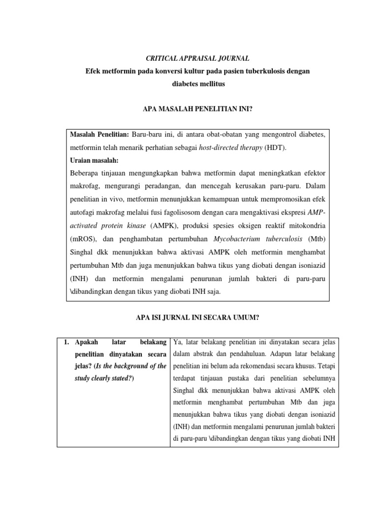 Critical Appraisal Journal | PDF
