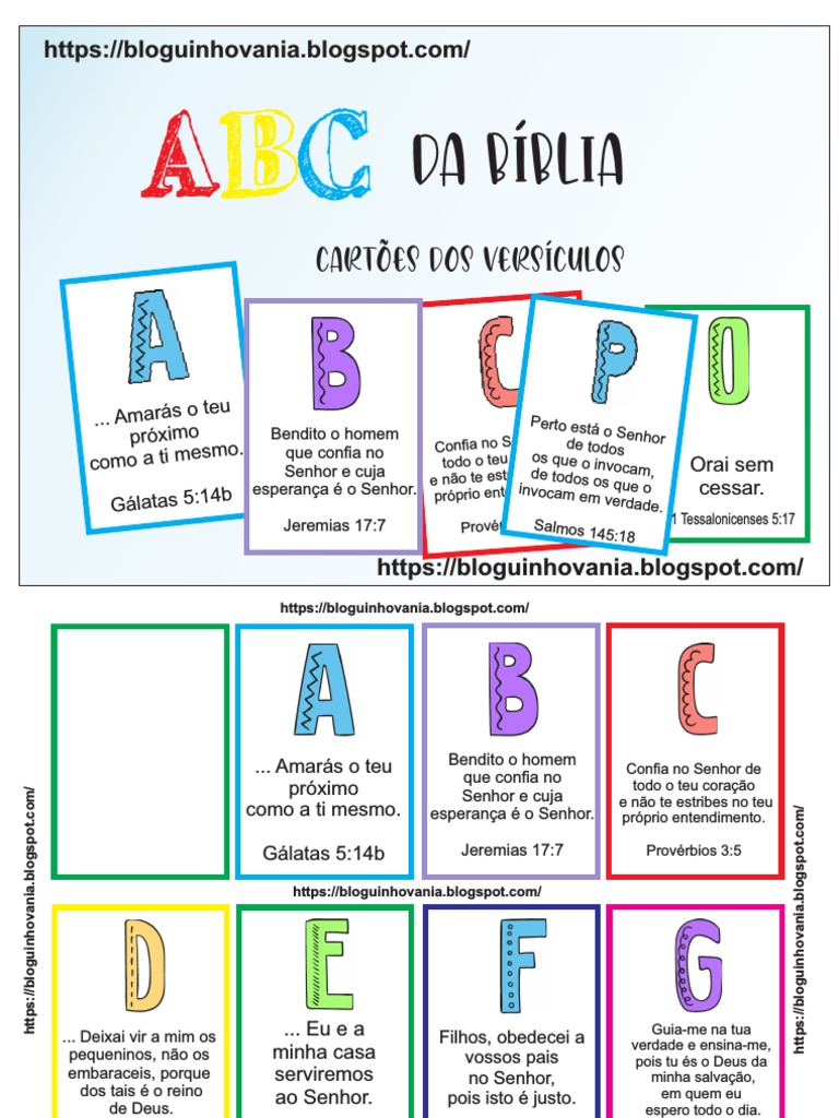 ABC Da Bíblia | Download grátis PDF | Conteúdo bíblico | Textos religiosos