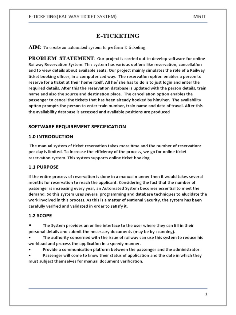 SE Project E-Ticketing | Download Free PDF | Risk | Risk Management