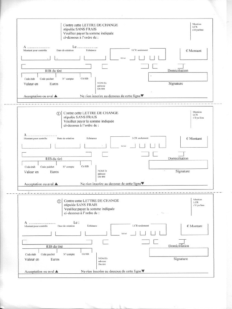 Lettre de Change | PDF