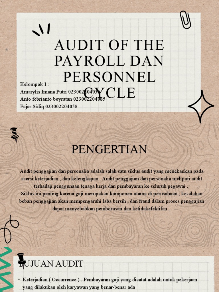 Audit of The Payroll Dan Personnel Cycle | PDF