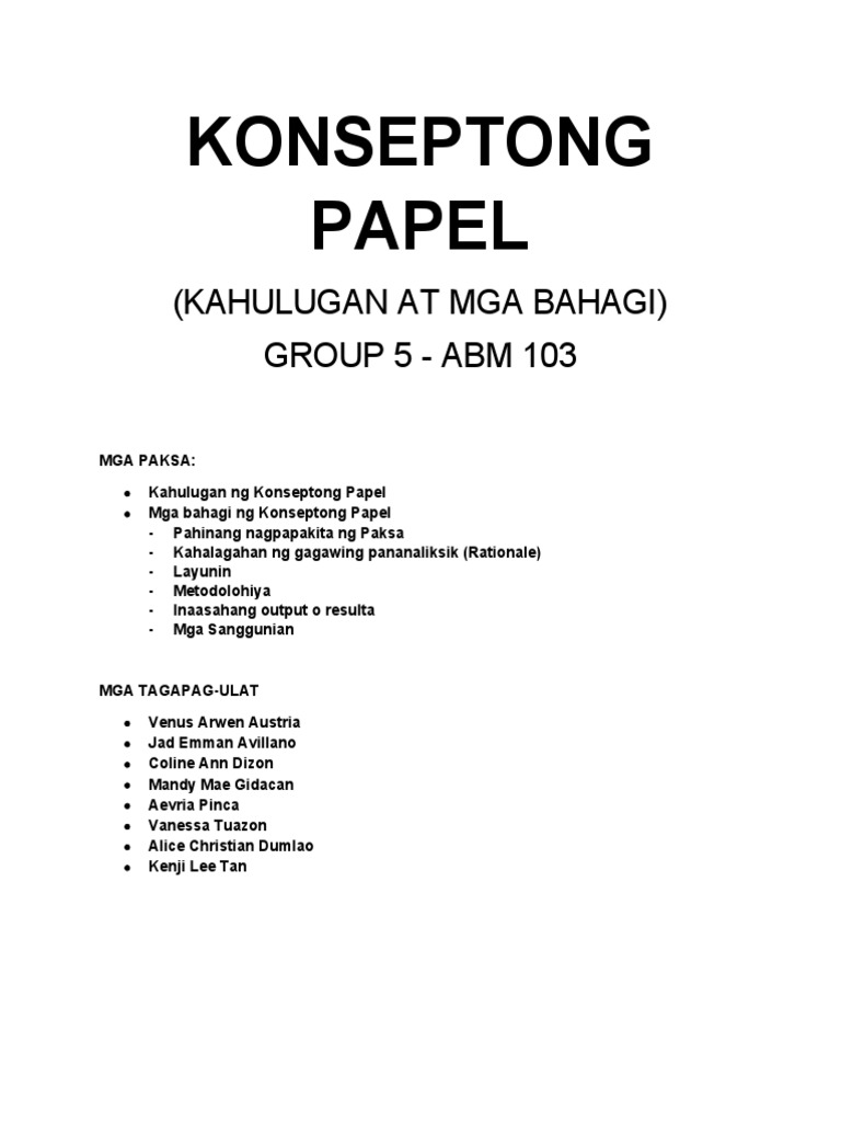 Abm-103 Konseptong-Papel | PDF