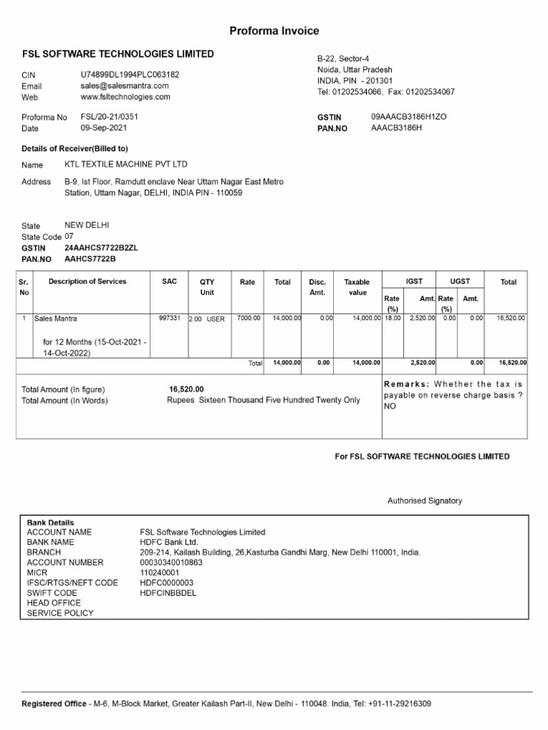 FSL Bill | PDF