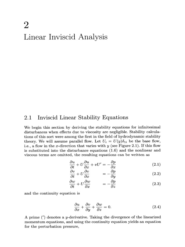 Linear Inviscid Stability Analysis | PDF | Fluid Dynamics | Waves