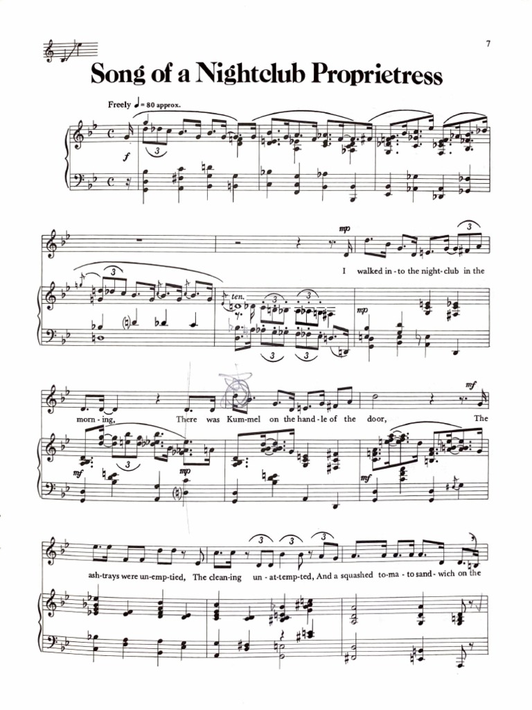 Dring - Song of A Nightclub Proprietress | PDF