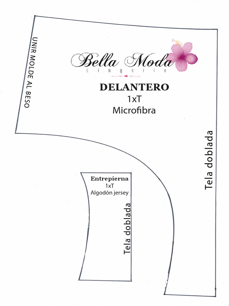 Cómo confeccionar una trusa básica de una sola pieza uniendo dos moldes ...