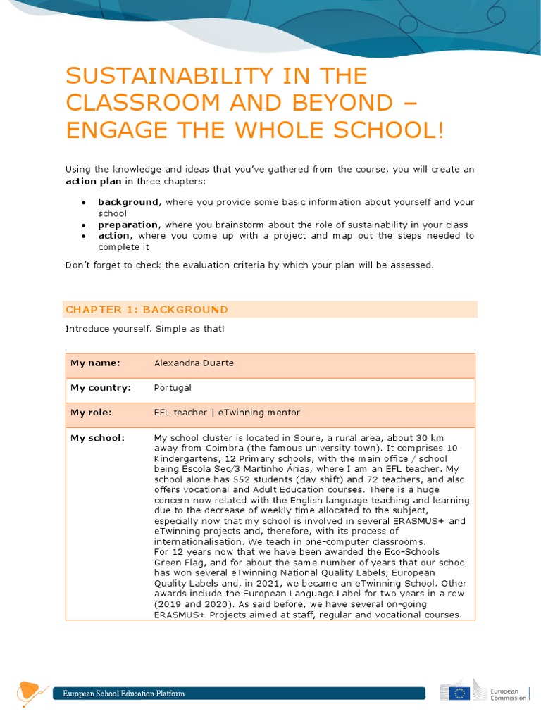 AlexDuarte - Action Plan - Sustainability in The Classroom and Beyond ...