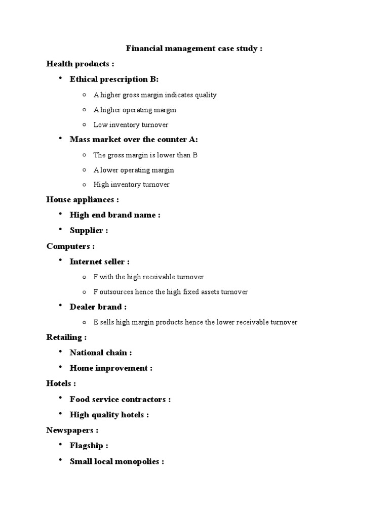 Financial Detective Case Study | PDF | Inventory | Revenue