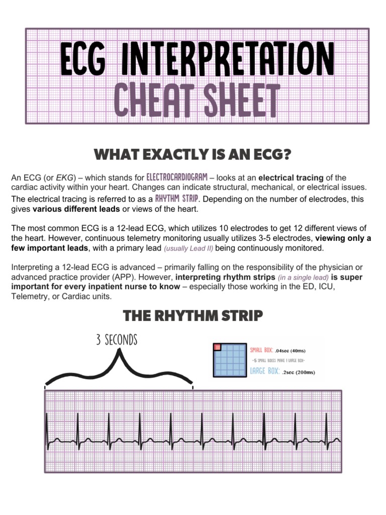 ECG Interpretation Basics for Nurses | PDF | Electrocardiography ...