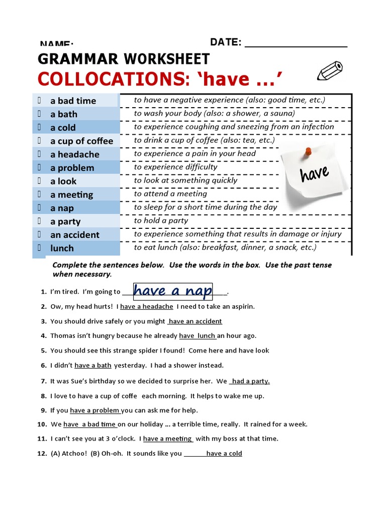 Collocation With Haveget and Take | PDF | Linguistics