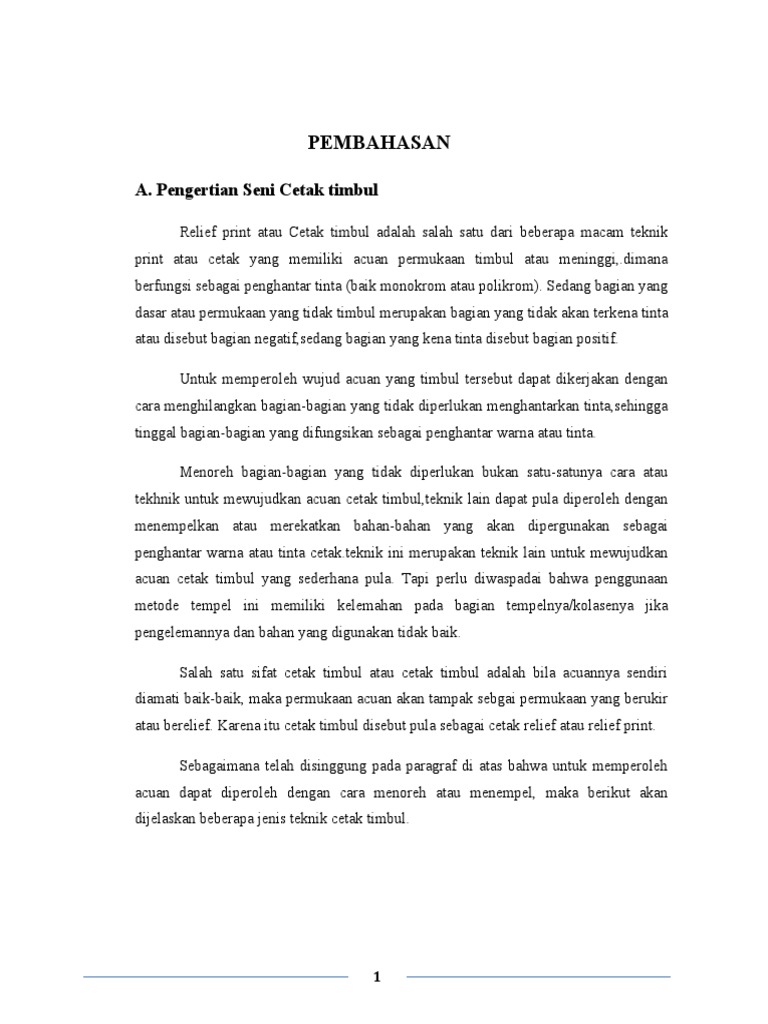 Cetakan Timbul | PDF