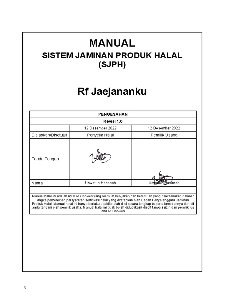 SPJH Uswatun Hasanah New Ix | PDF