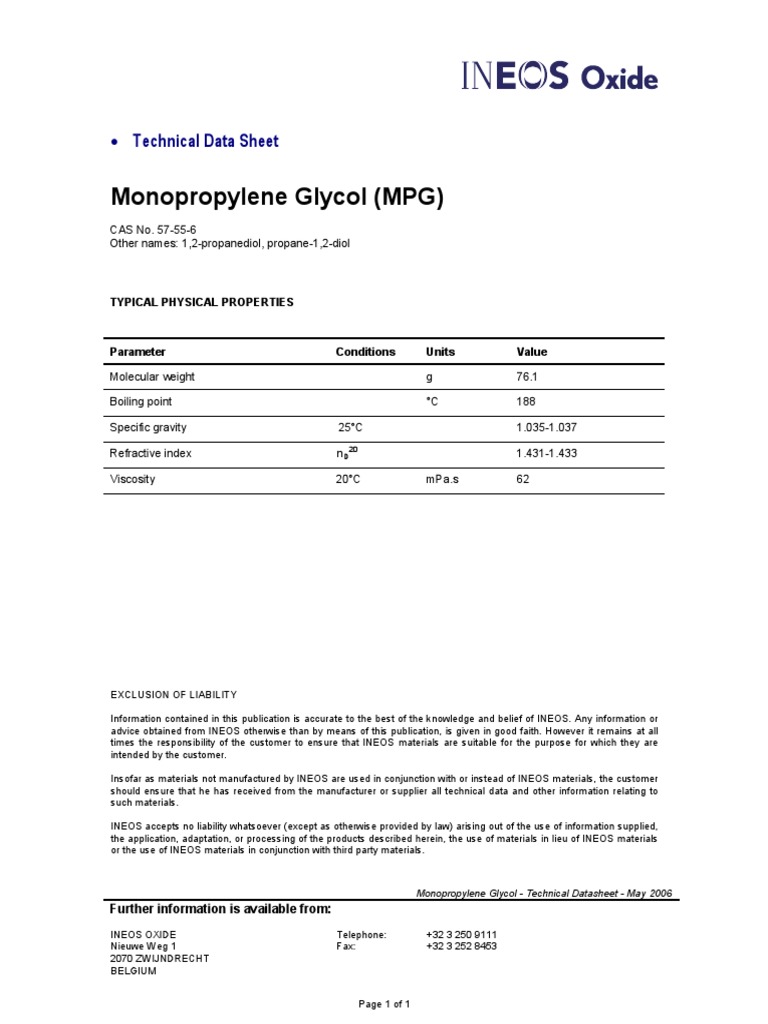 TDS - MPG (2) | PDF